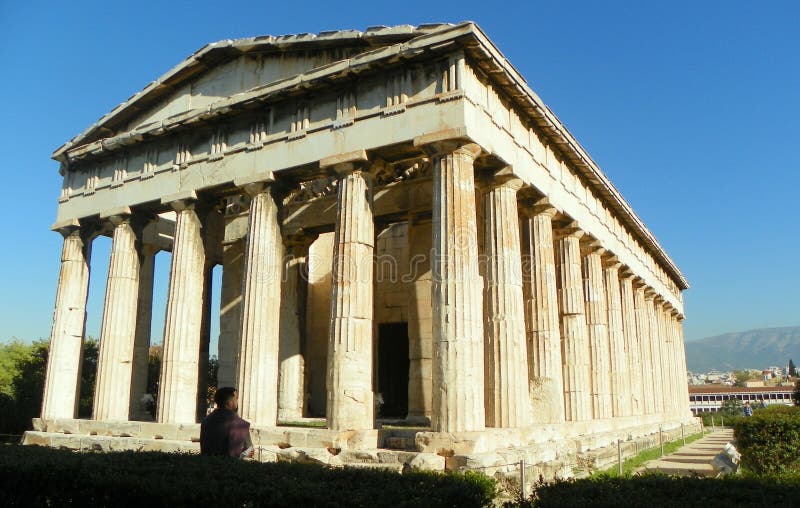 Greece, Athens, the Ancient Agora, the Temple of Hephaestus Editorial ...