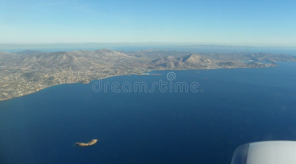 Greece, Athens, Flight Over Greece Stock Photo - Image of blue, morning ...