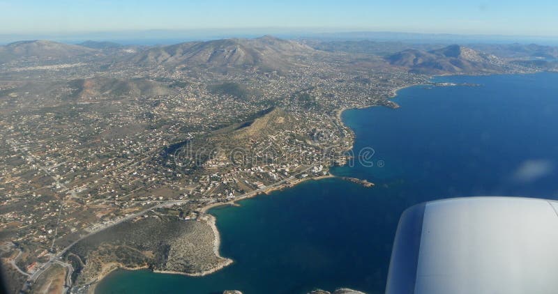 Greece, Athens, Flight Over Greece Stock Photo - Image of mountain ...