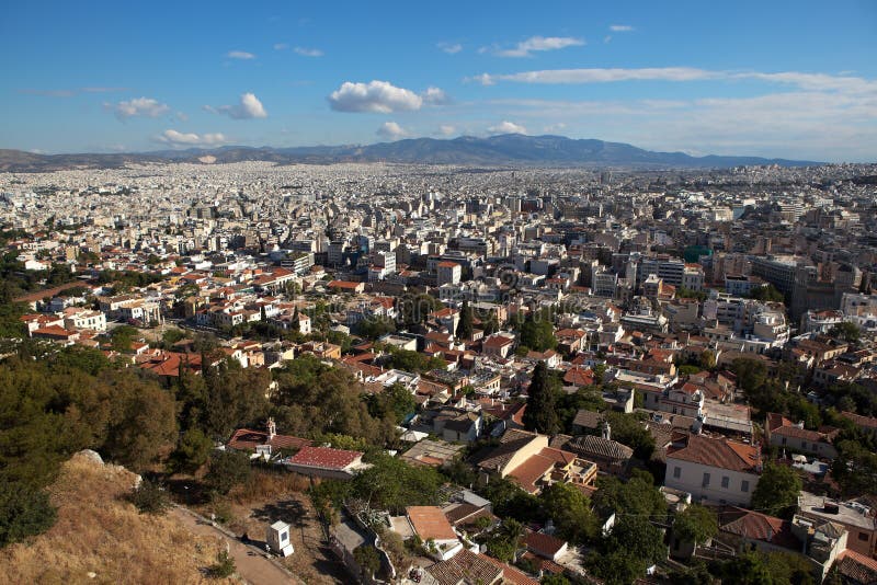 Greece. Athens. View from Above, from the Acropolis. Stock Image ...