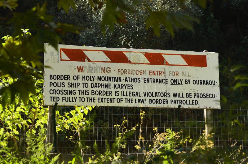 Greece, Athos stock photo. Image of chalkidiki, sign - 81484012