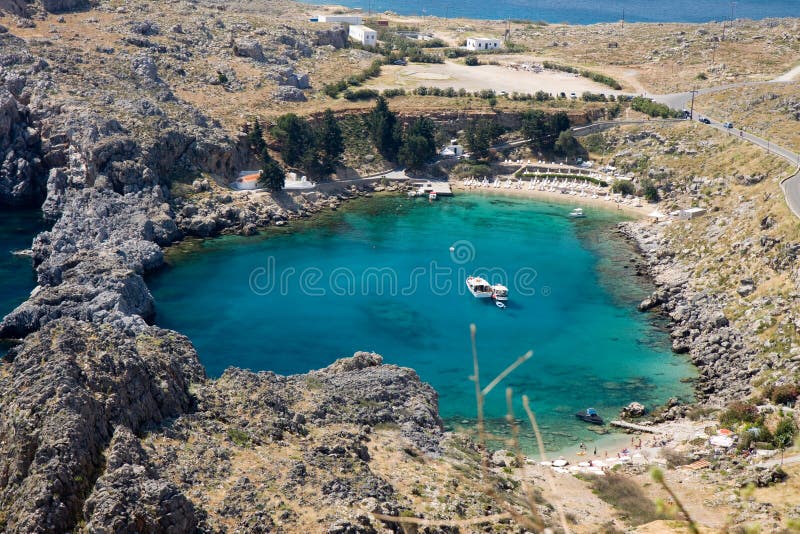 Greece beach in rodos stock photo. Image of greece, destination - 88985084