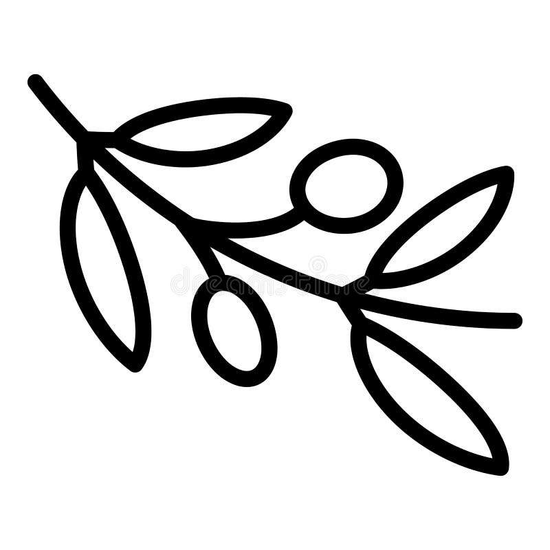 Outline Olives Vector Icon. Isolated Black Simple Line Element ...