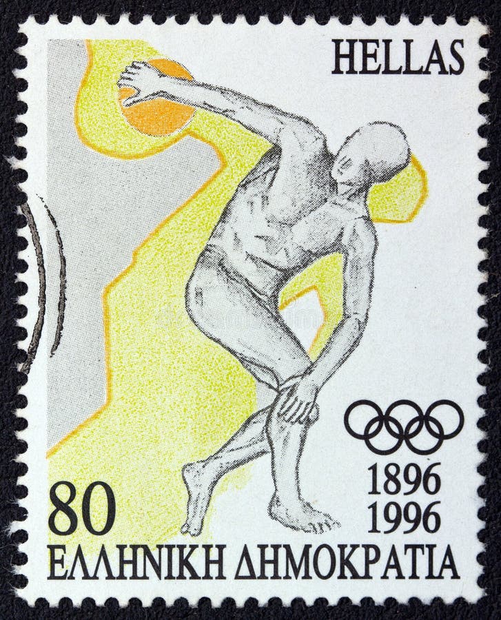 GREECE - CIRCA 1996: a Stamp Printed in Greece from the `Modern Olympic ...