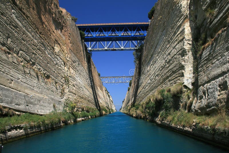 Greece, Corinth Canal stock image. Image of canal, greece - 9591167