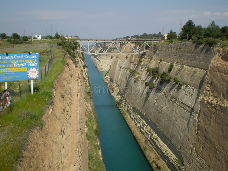 Greece Corinth Canal editorial photography. Image of corinth - 101459647