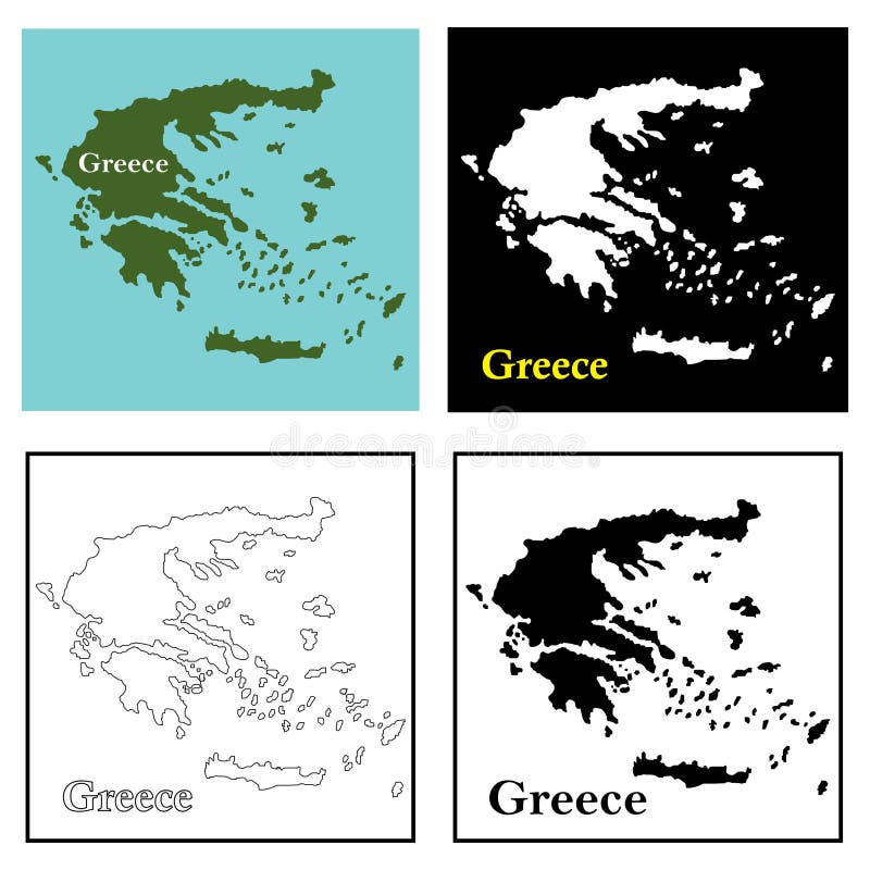 Greece country map design stock vector. Illustration of sociology ...