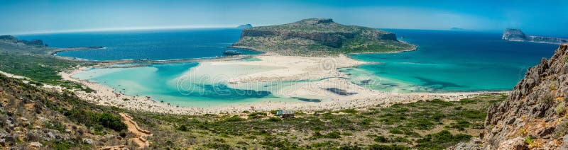 Greece, Crete Balos Beach. Panorama from the Hill High Point Stock ...