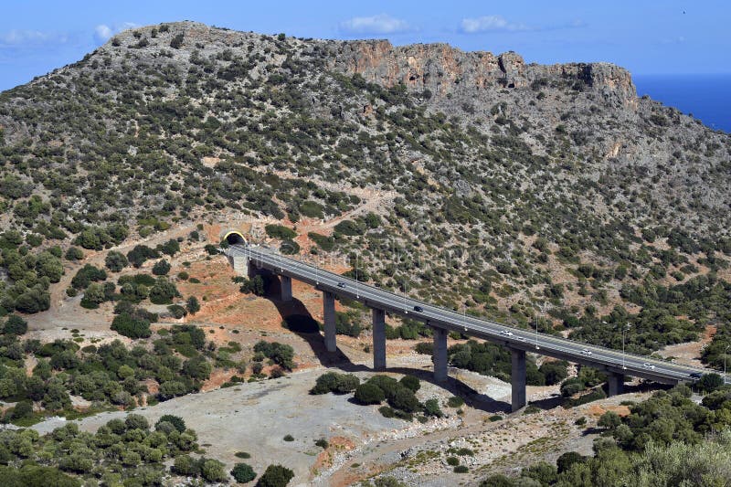 Greece, Crete, Highway stock image. Image of highway - 273982091