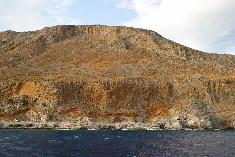 Greece, Crete, White Mountains Stock Image - Image of coast, formation ...