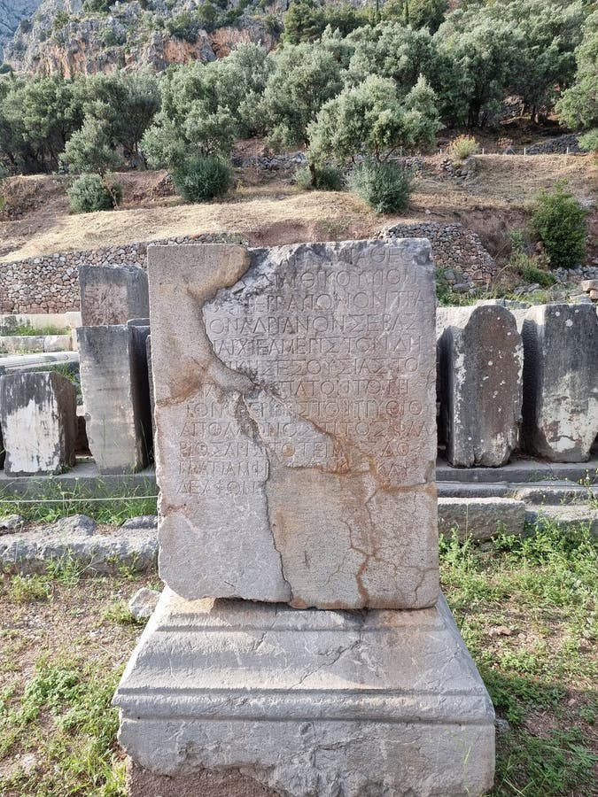 Greece Delphi Temple of Athena Pronaia and Tholos Ancient Delphi ...