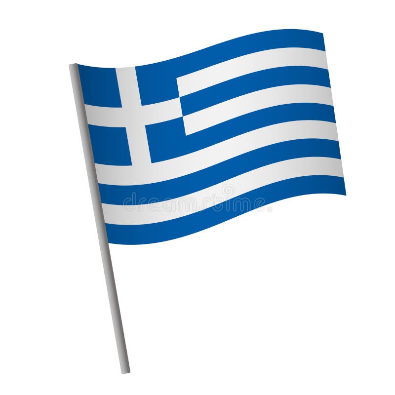 Greece flag icon stock illustration. Illustration of vector - 136583961