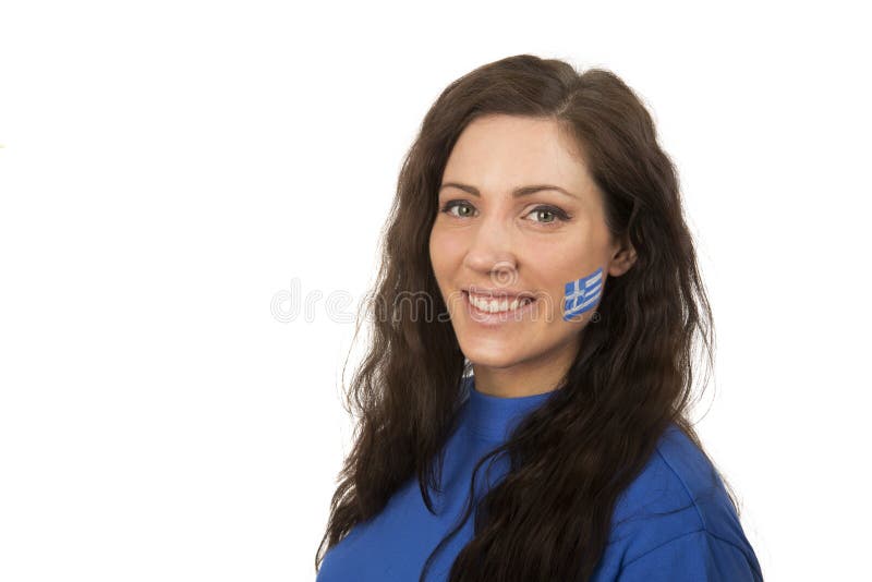 Greece Girl stock image. Image of fifa, smile, face, woman - 37609919