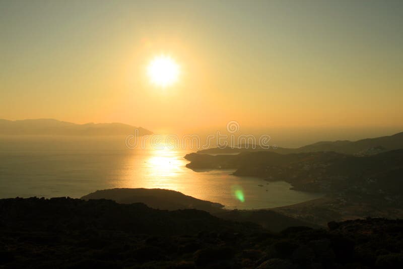 Greece, Ios Island, sunset stock photo. Image of destination - 10755552