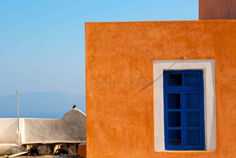 In the Greece Island Window Stock Photo - Image of blue, glass: 69055174