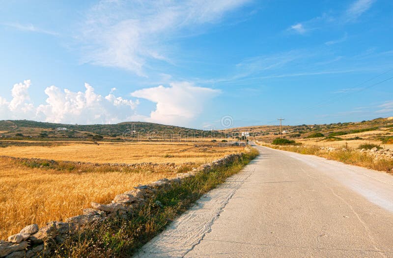 Greece landscape stock photo. Image of rural, island - 94057588