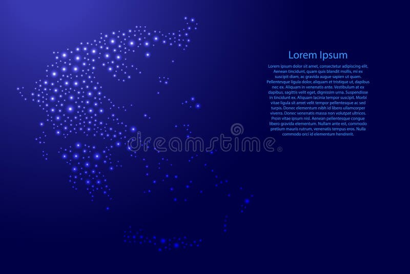 Greece Map with Stars and Ornaments Including Borders Stock ...