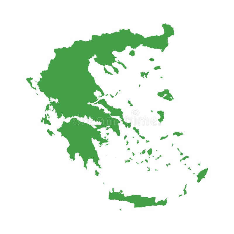 Greece Map Boundary stock illustration. Illustration of isolated ...