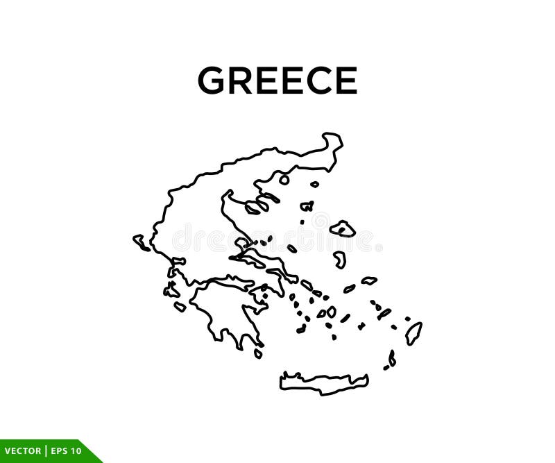 Greece Map Icon Vector Logo Template Stock Vector - Illustration of ...