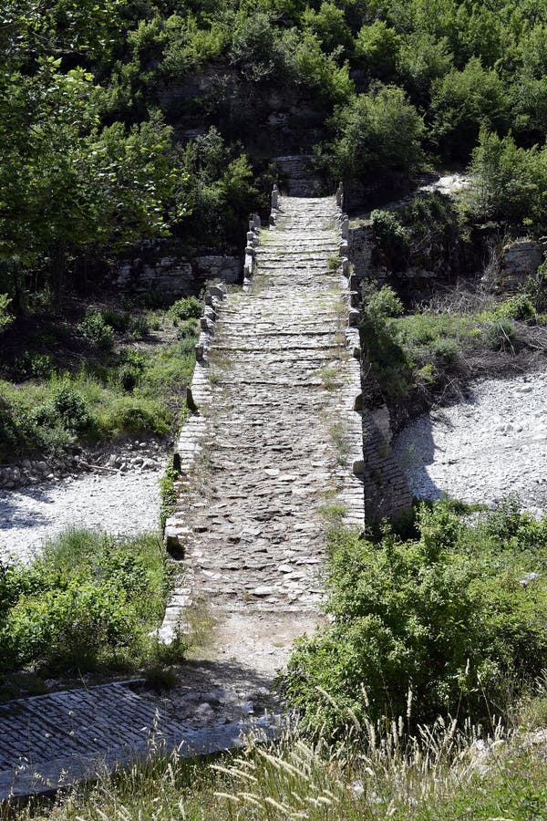 Greece, Medieval Stone Bridge Plakidas Stock Photo - Image of bridge ...
