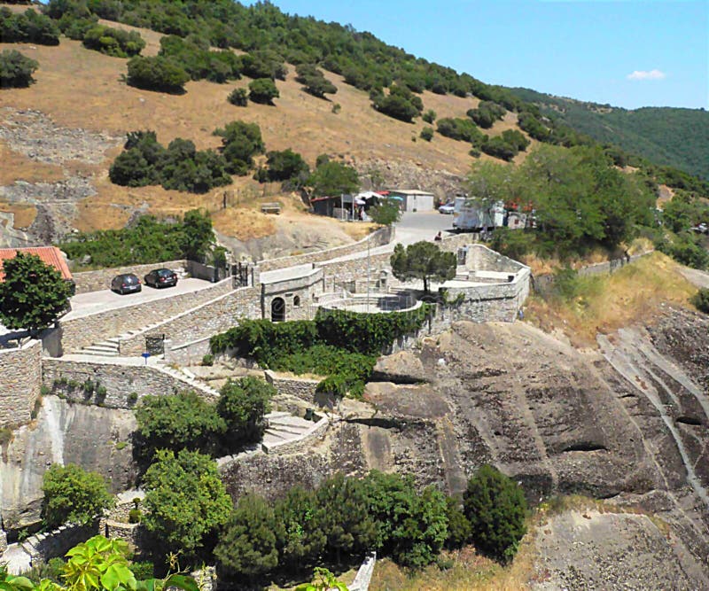 Greece Meteora. Operating Monasteries. Stock Photo - Image of colors ...