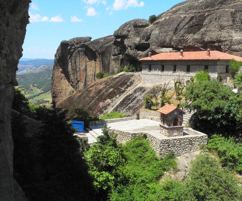 Greece Meteora. Operating Monasteries. Stock Image - Image of greece ...