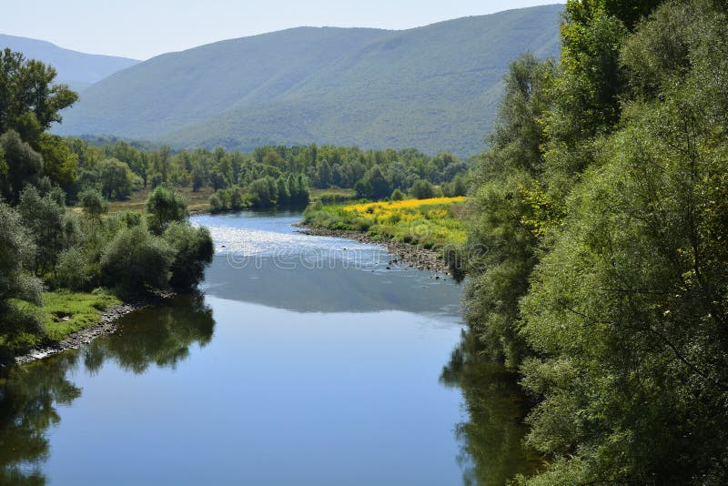 Nestos River Near Xanthi Thrace Greece Stock Image - Image of parkland ...