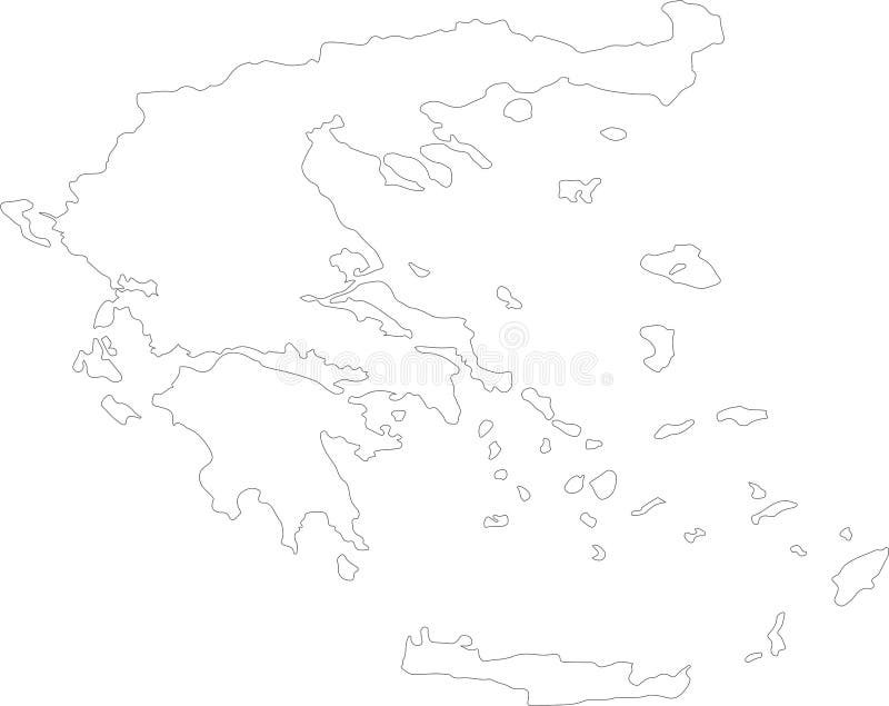 Greece outline map stock vector. Illustration of transparent - 317468026