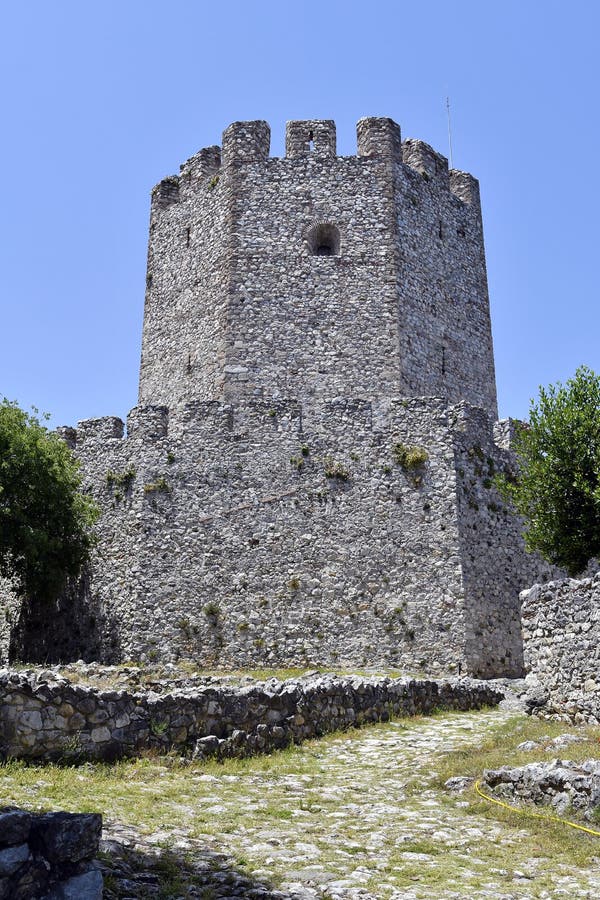 Greece , Platamon Castle stock image. Image of medieval - 155513667