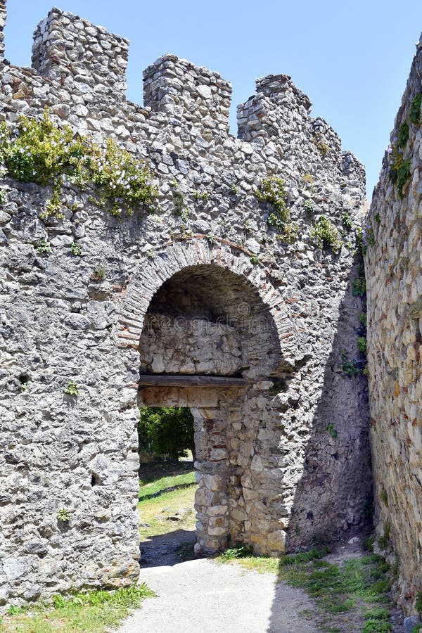 Greece , Platamon Castle stock image. Image of greece - 155513811