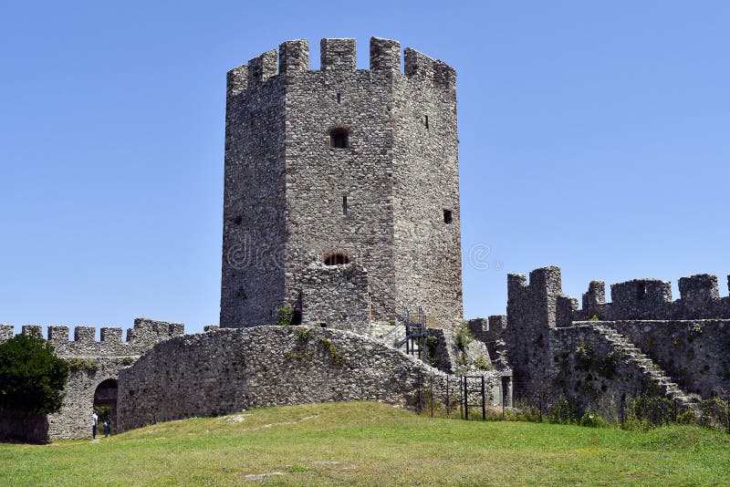 Greece , Platamon Castle stock image. Image of destination - 155513839