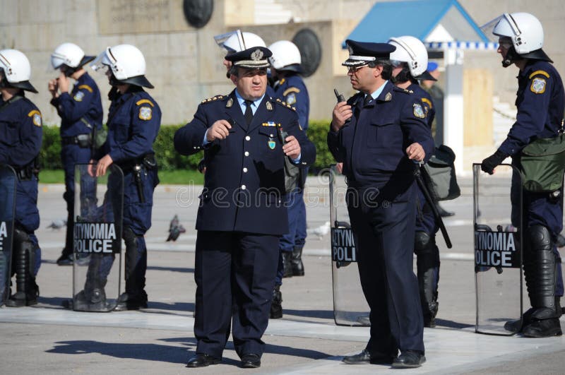 Greece police editorial image. Image of chief, boss, greece - 21268485