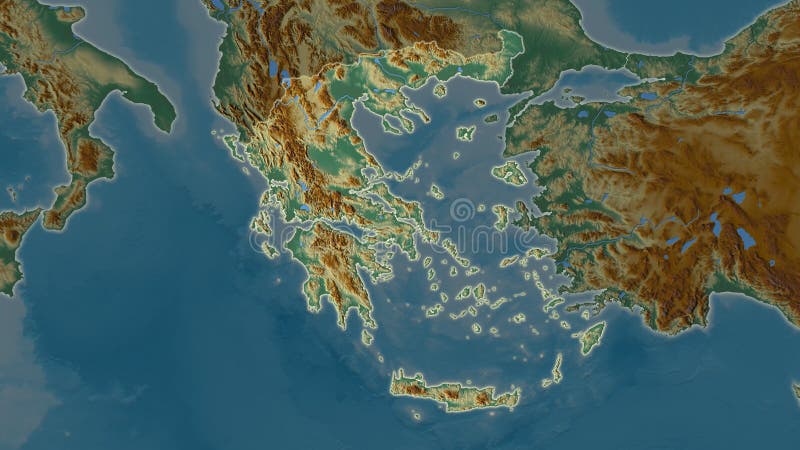 Greece - Relief. Composition Stock Illustration - Illustration of ...