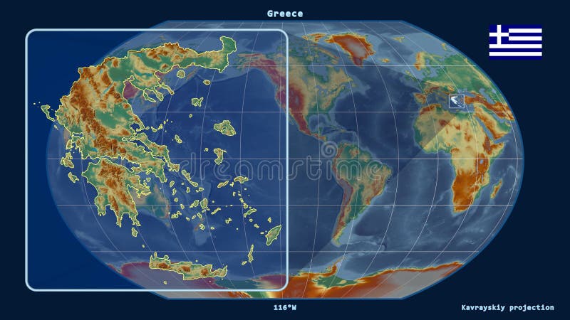 Greece - Relief. Kavrayskiy, Left Stock Illustration - Illustration of ...