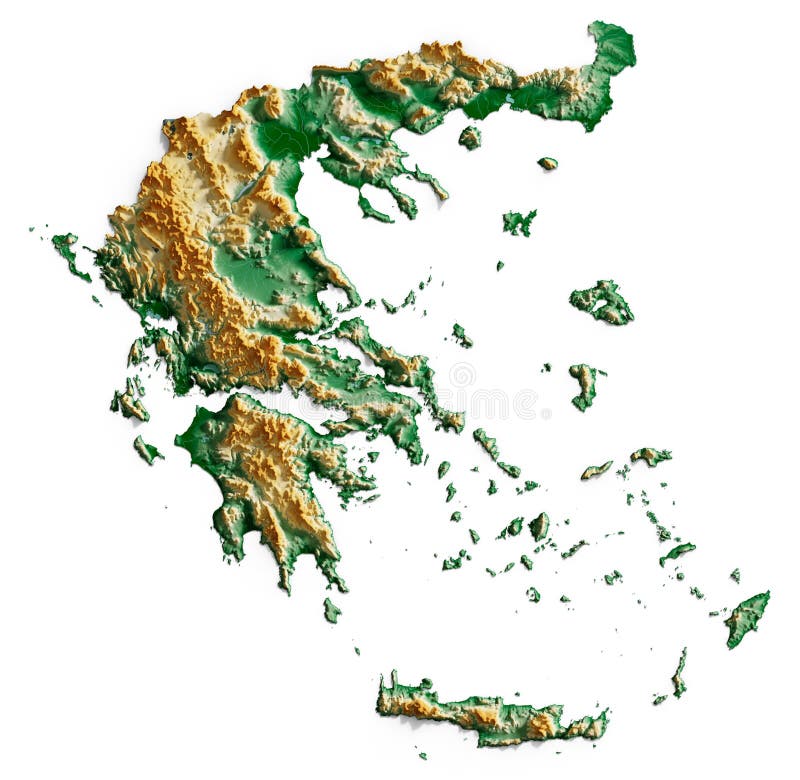 Greece relief map stock illustration. Illustration of applications ...