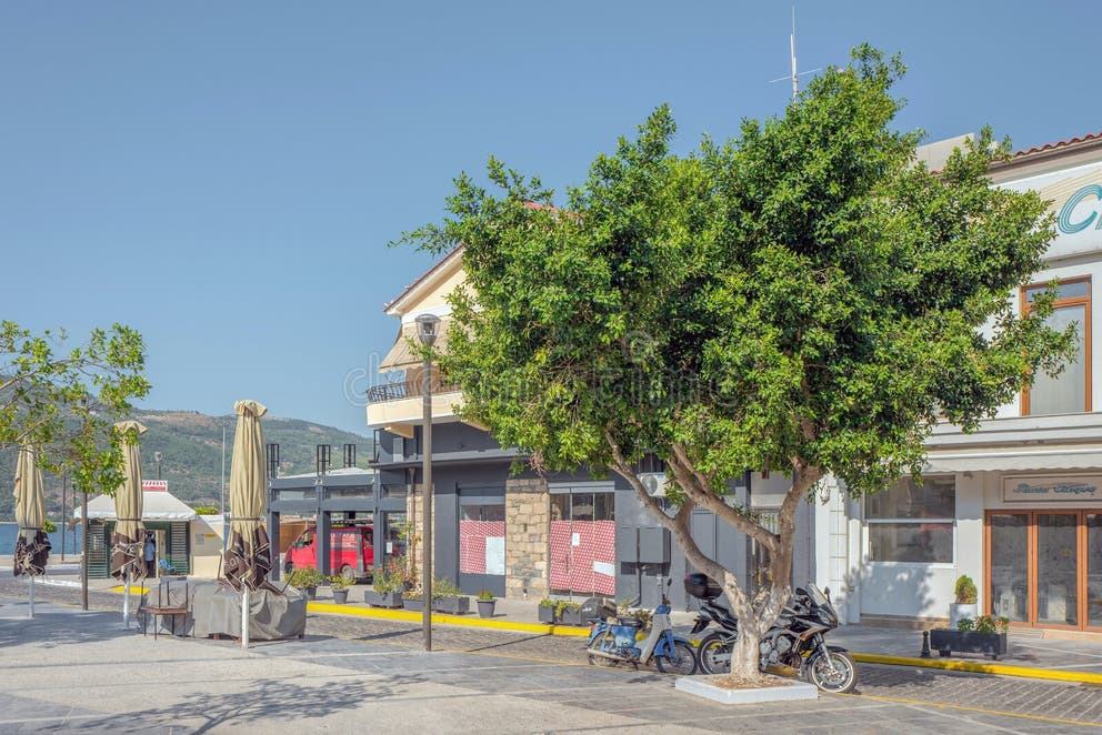 Pythagoras Square in the Center of Samos Town on Samos, Greece ...