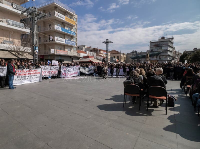 Tripolis, Greece - FEBRUARY 28, 2025 General Strike Demand Justice for ...