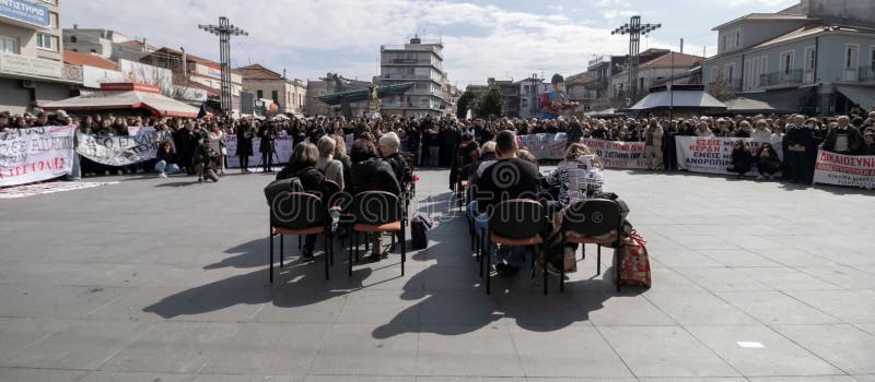 Tripolis, Greece - FEBRUARY 28, 2025 General Strike Demand Justice for ...