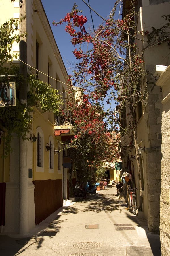 Greece street scene stock photo. Image of greece, wall - 2904564