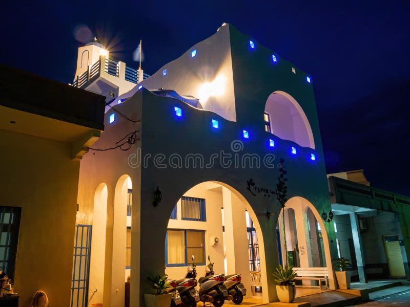 Greece Style Building in Penghu Island Editorial Stock Image - Image of ...