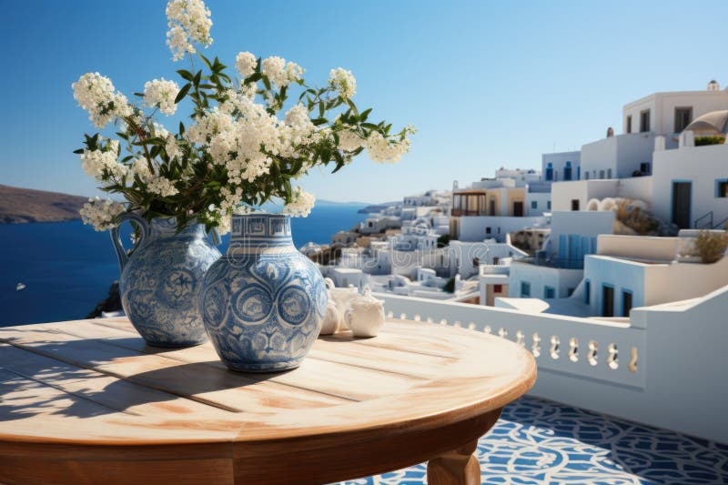 Greece Themed Background Stock Photo Stock Photo - Image of black ...