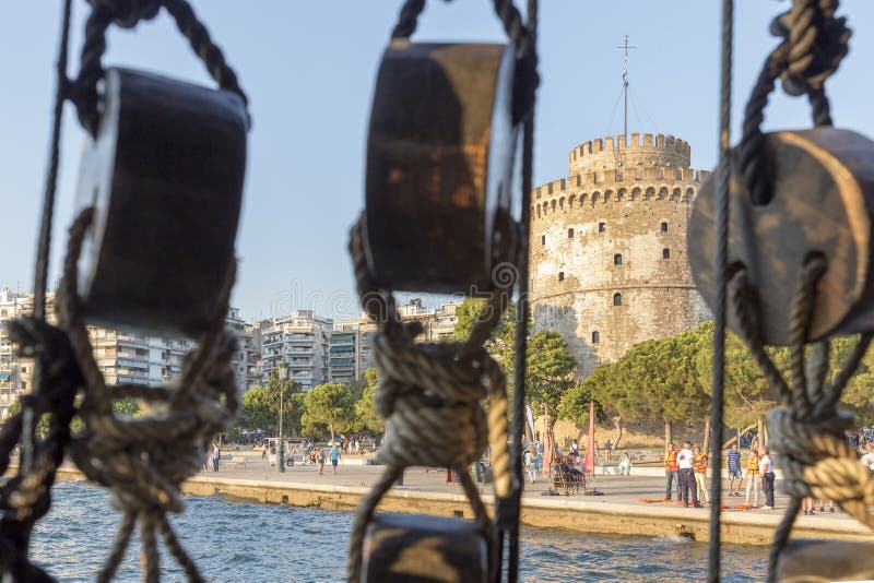 GREECE THESSALONIKI WHITE TOWER Editorial Stock Photo - Image of ...