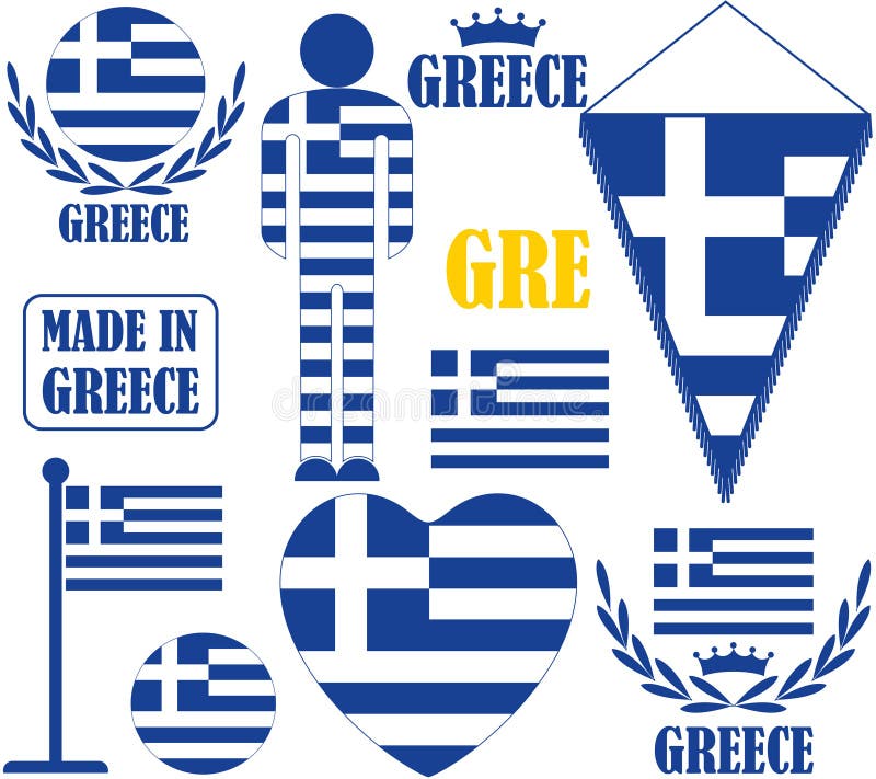 Greece stock vector. Illustration of greek, unusual, emblem - 49027604