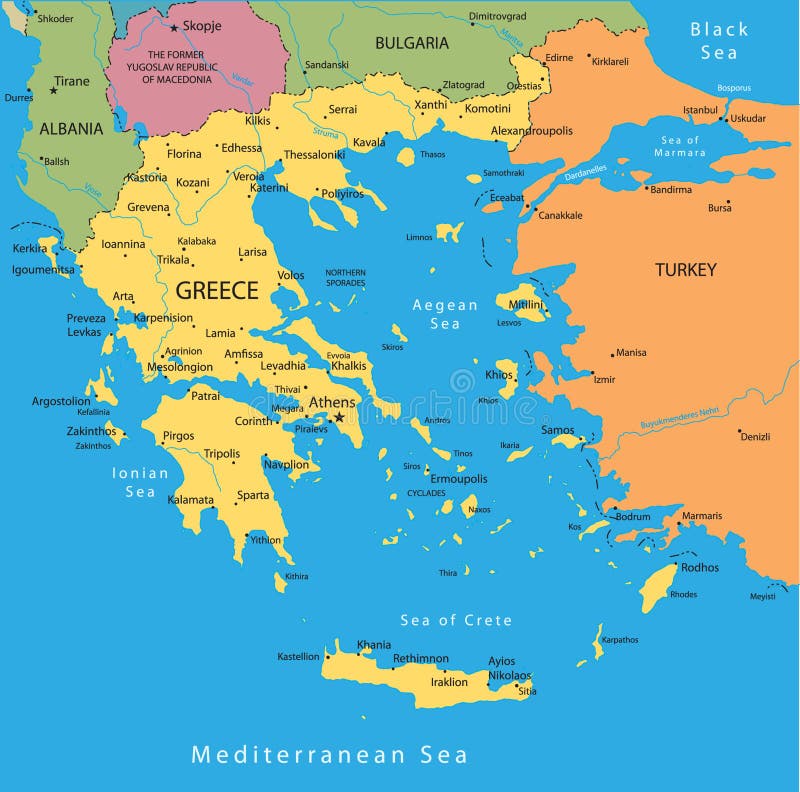 Free Printable Map Of Greece