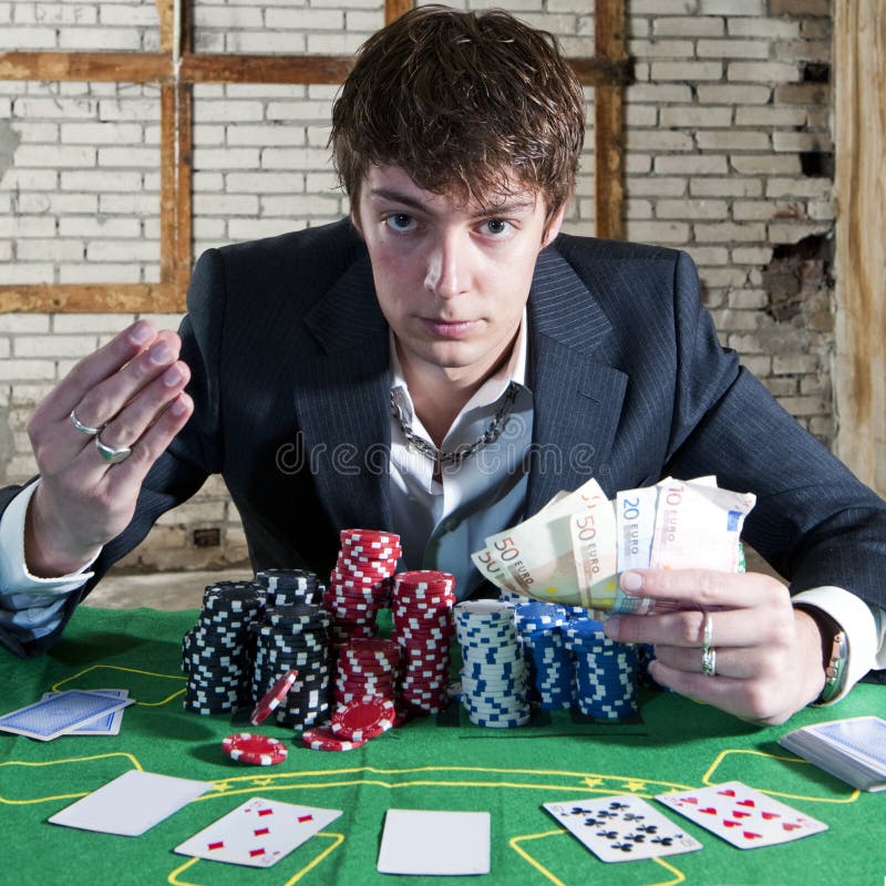 Man Gambling at Roulette Table in Casino Stock Photo - Image of luck ...