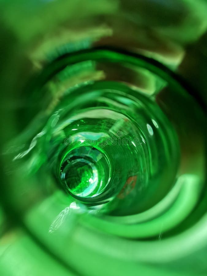 Greed Abstract Texture Inside of Beer Bottle Stock Image - Image of ...