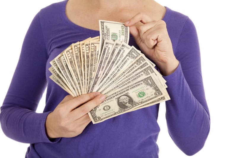 Greed Close Up Pulling Out Money Stock Photo - Image of businesswoman ...