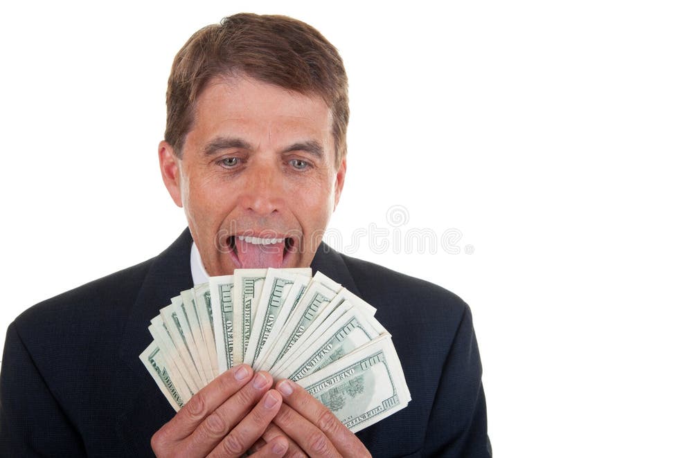 Greedy Business Man stock image. Image of banknote, bill - 20995809