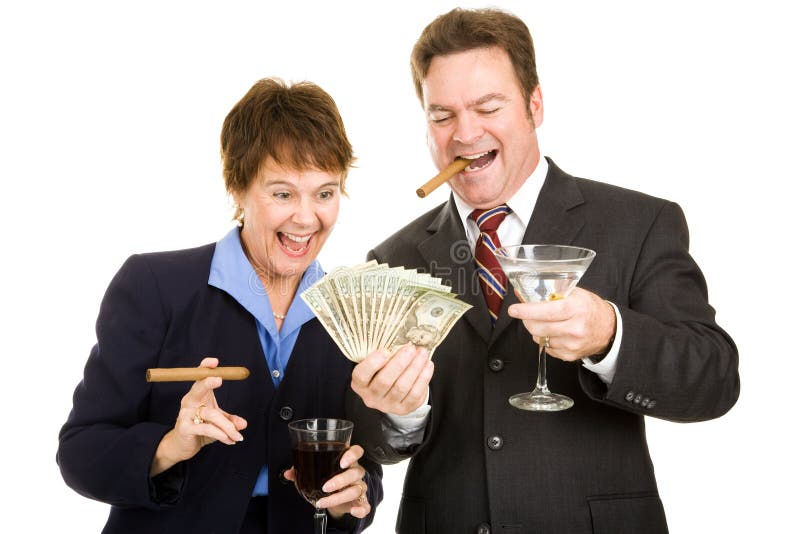 Greedy Business Partners stock image. Image of ecstatic - 7224921