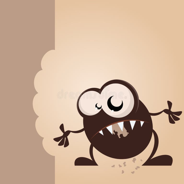 Greedy cartoon monster stock vector. Illustration of cheerful - 28220922